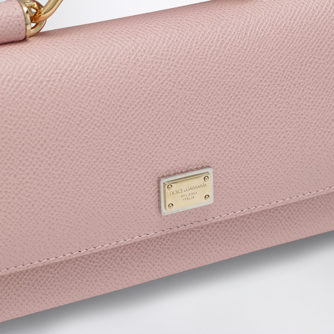 Dolce&Gabbana Pink mini bag in Dauphine leather with logo tag | TheDoubleF