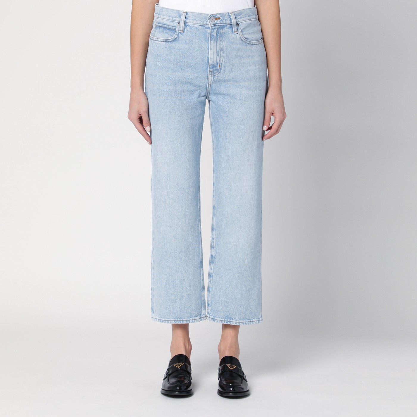 Frame Jean Jane Crop en denim régénéré | TheDoubleF