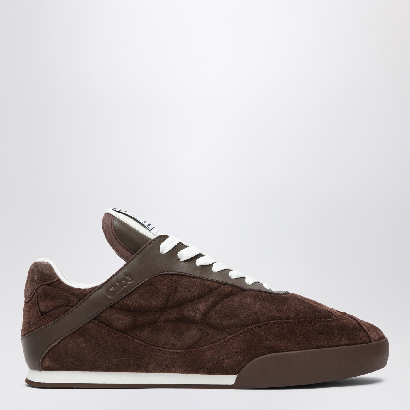 Chloé Sneaker Chloé Kick Chocolate in camoscio | TheDoubleF