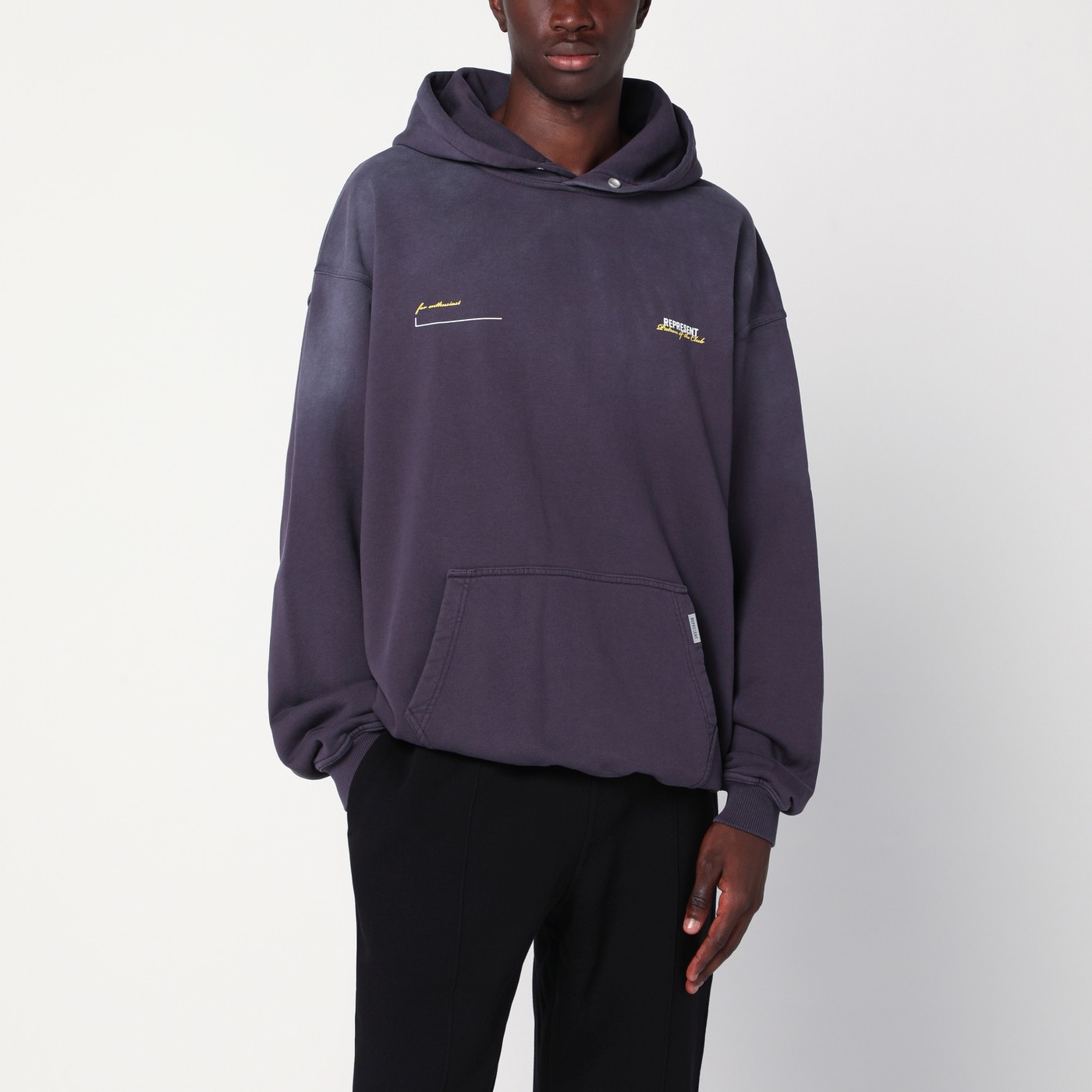 Represent Plum cotton hoodie with logo | TheDoubleF
