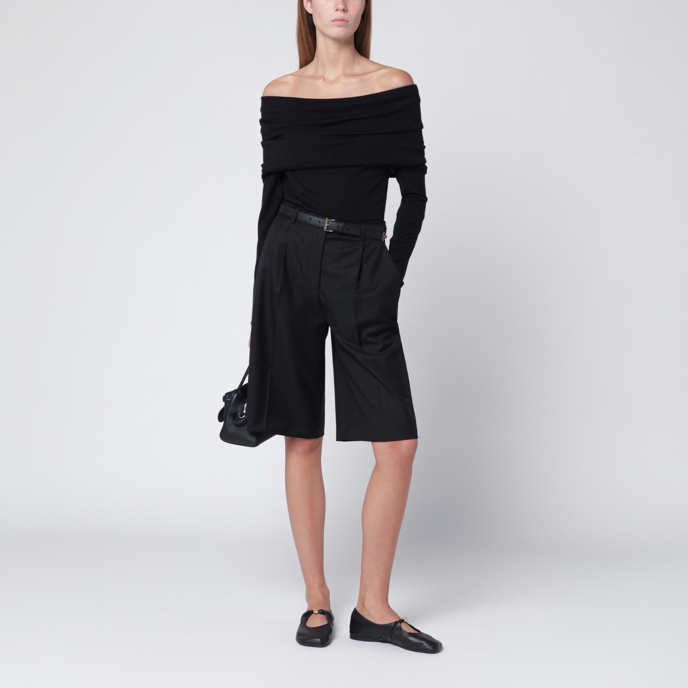 ALMADA LABEL Pull Cara en soie et cachemire noir | TheDoubleF