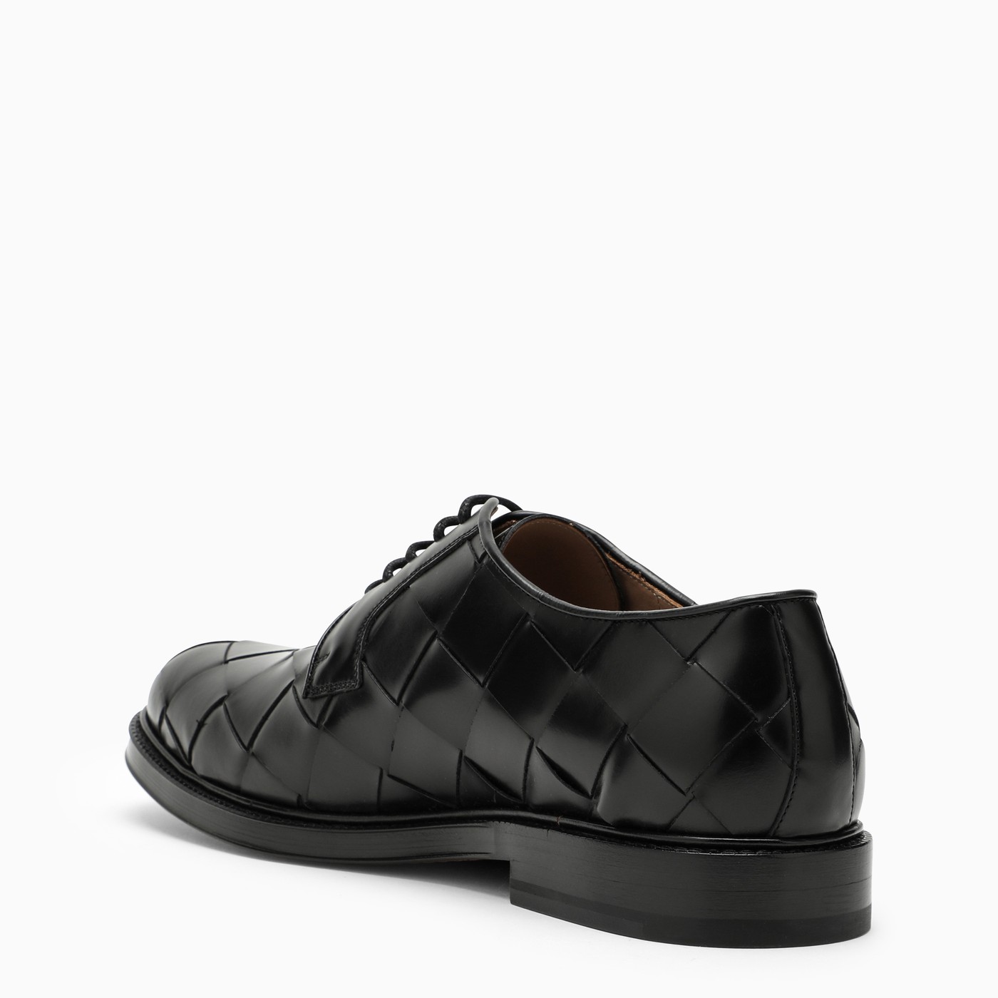 Bottega Veneta Black Intrecciato Tie Laced up shoe | TheDoubleF