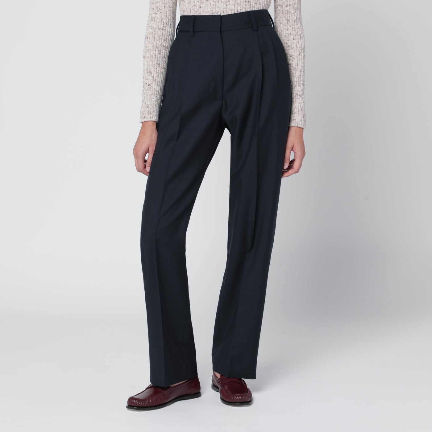 Blazé Milano First Class pants in navy blue wool and mohair | TheDoubleF