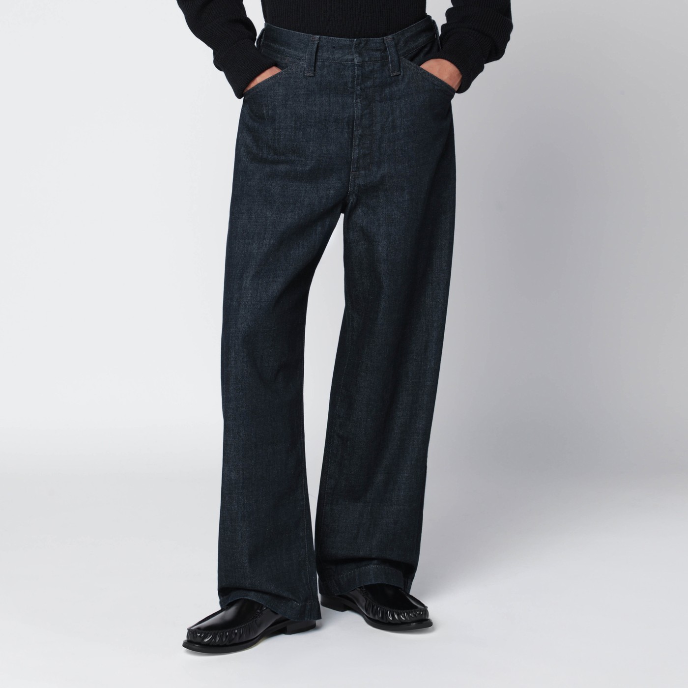 LEMAIRE Indigo blue wide jeans | TheDoubleF