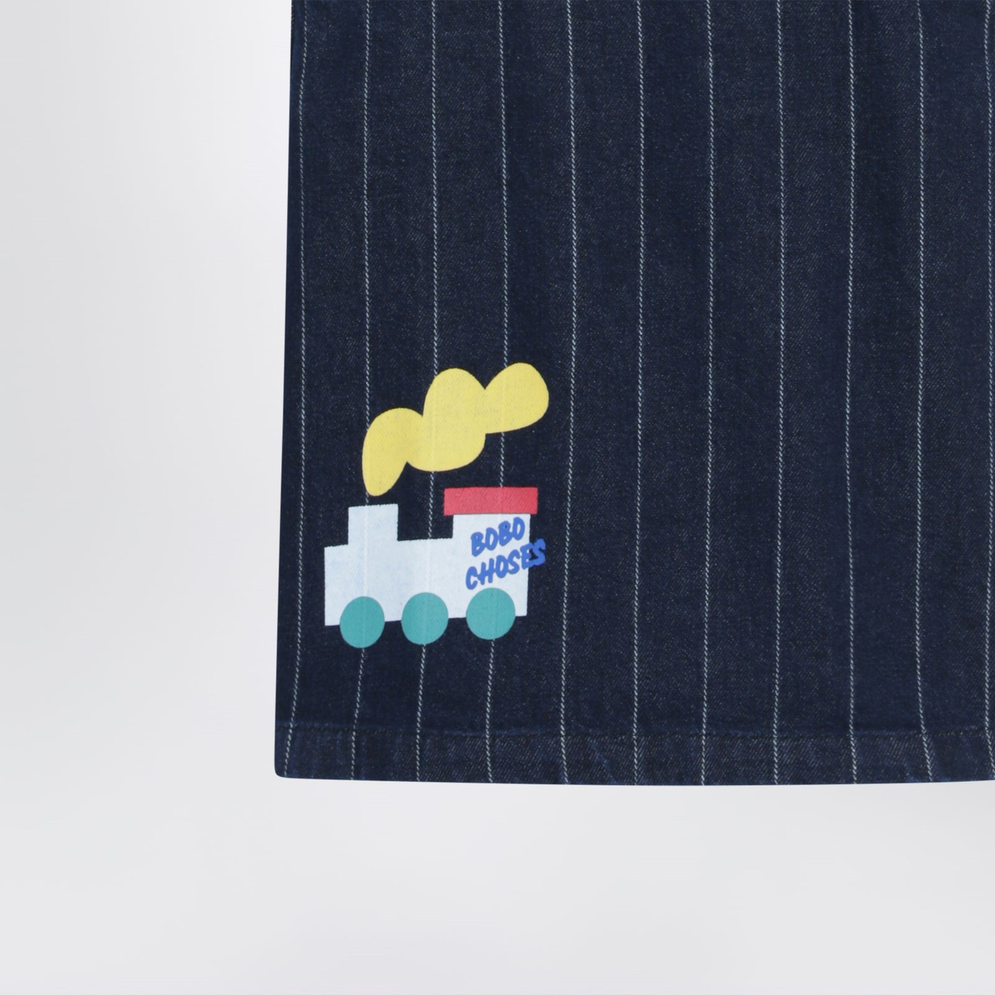 Bobo Choses Navy blue denim dress with train | TheDoubleF