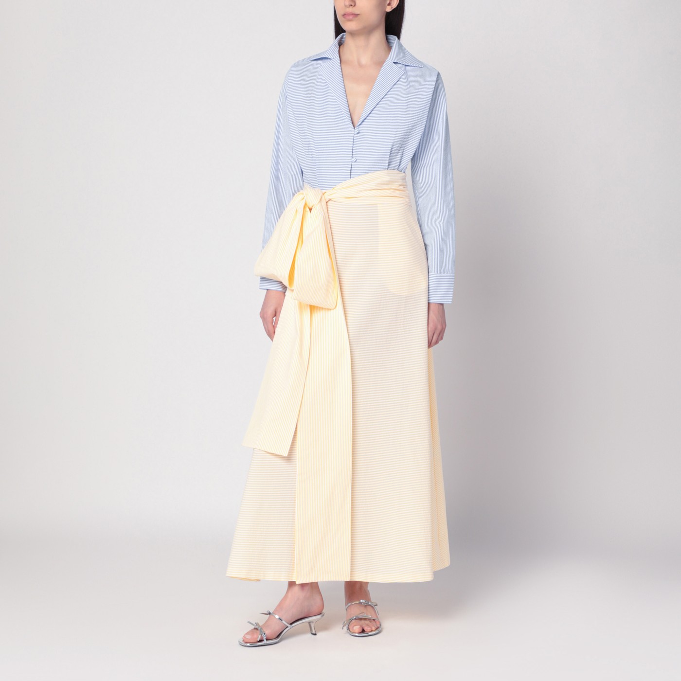 BERNADETTE Clarence shirt dress blue/yellow | TheDoubleF
