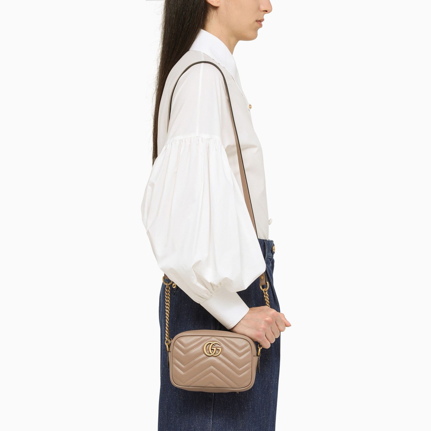 GUCCI Powder GG Marmont mini bag | TheDoubleF