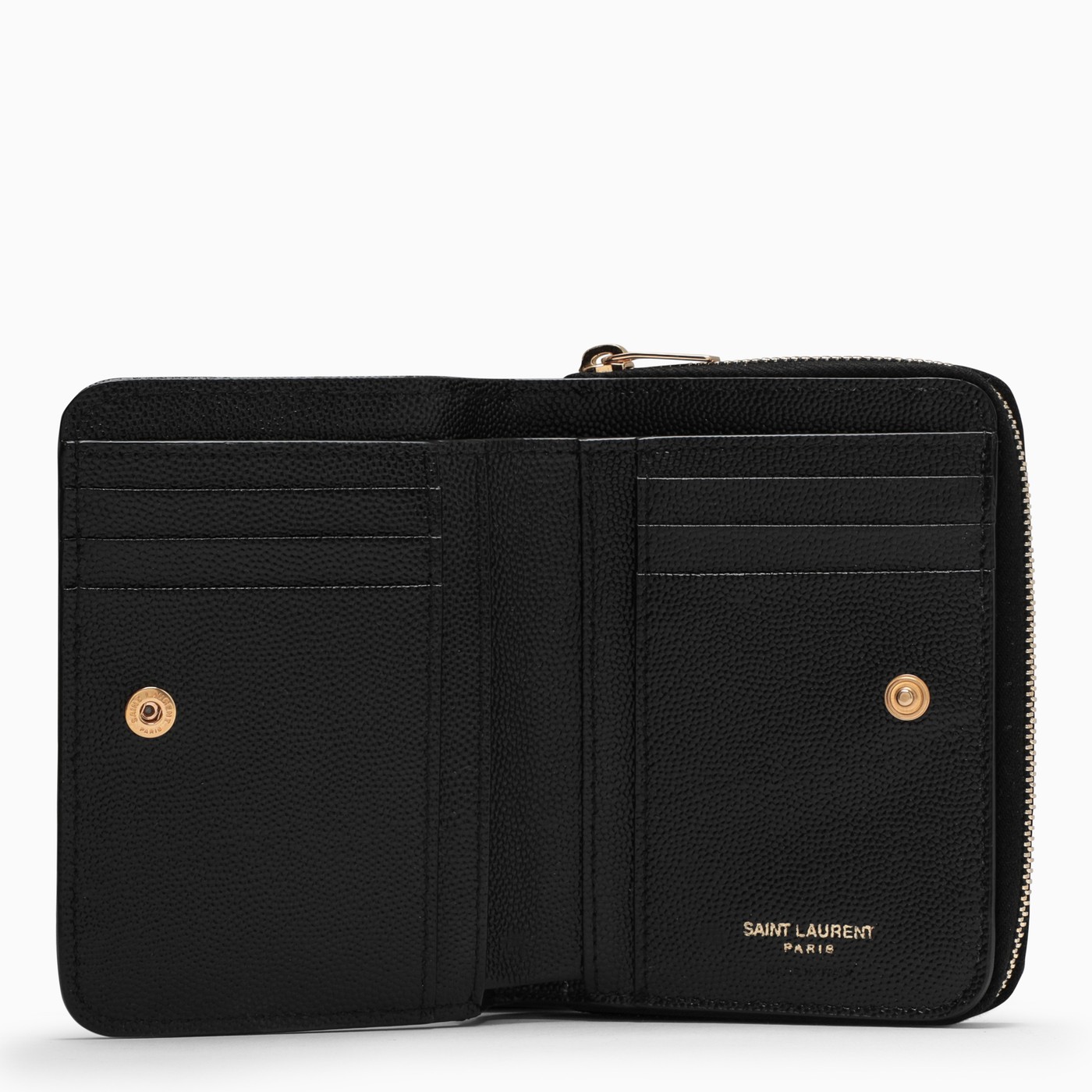 Saint Laurent Portafoglio compatto Cassandre nero | TheDoubleF