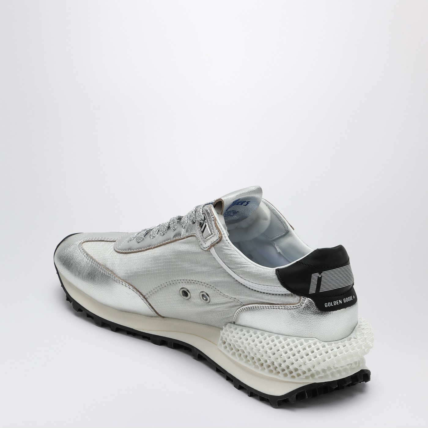 Golden Goose Sneaker Marathon in nylon ripstop silver | TheDoubleF