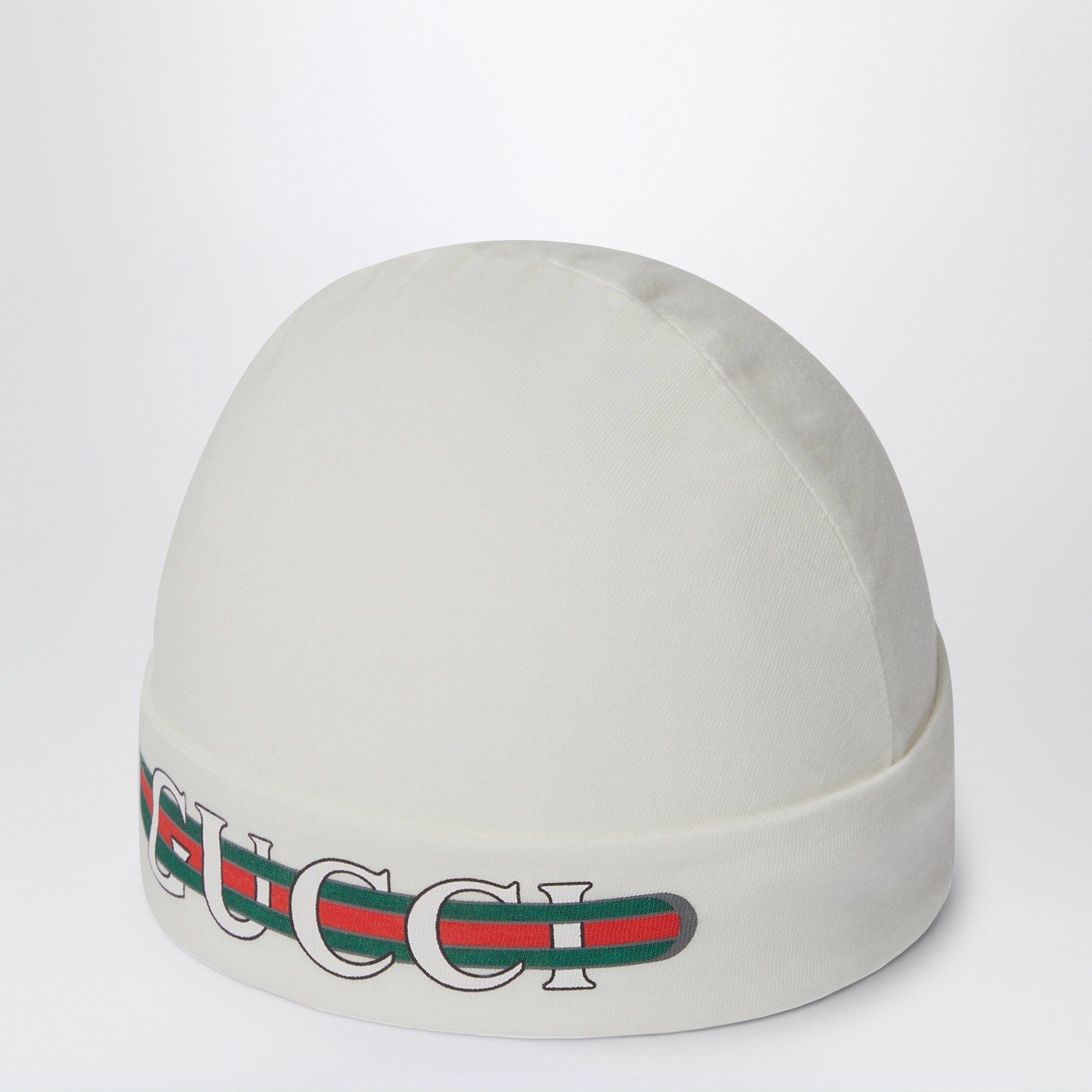 GUCCI Bonnet blanc à imprimé logo | TheDoubleF