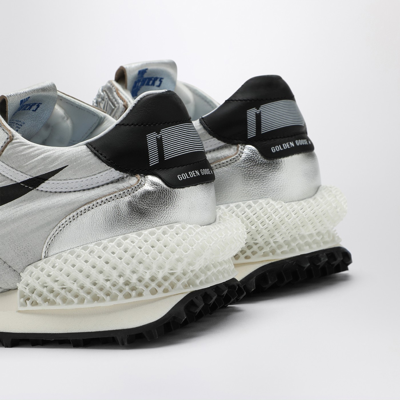 Golden Goose Sneaker Marathon in nylon ripstop silver | TheDoubleF