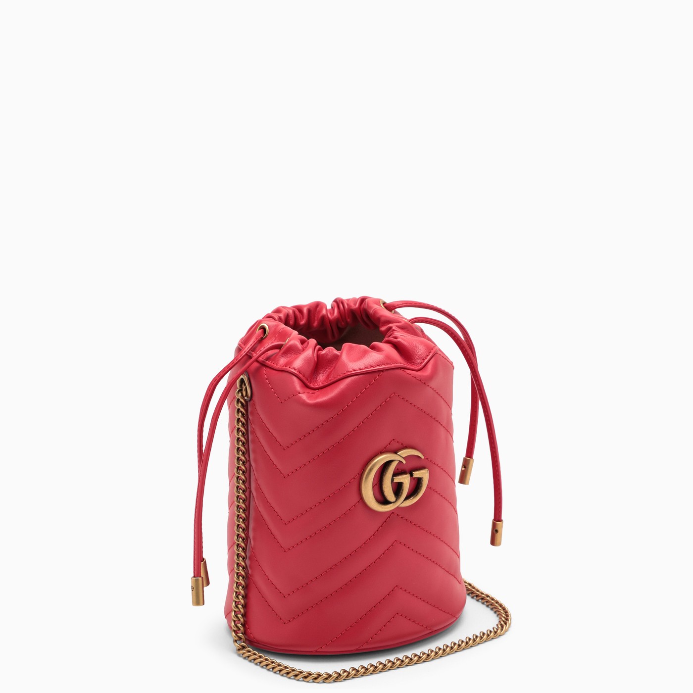 GUCCI GG Marmont red leather bucket bag | TheDoubleF