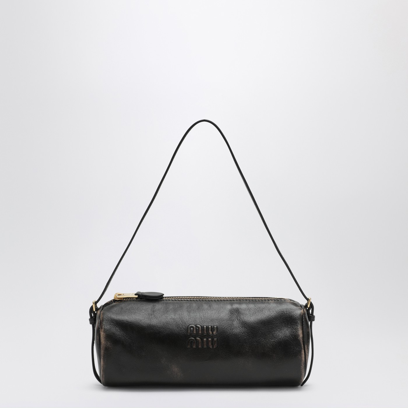 Miu Miu Kaffee-braune Nappa-Pouch mit Vintage-Effekt | TheDoubleF