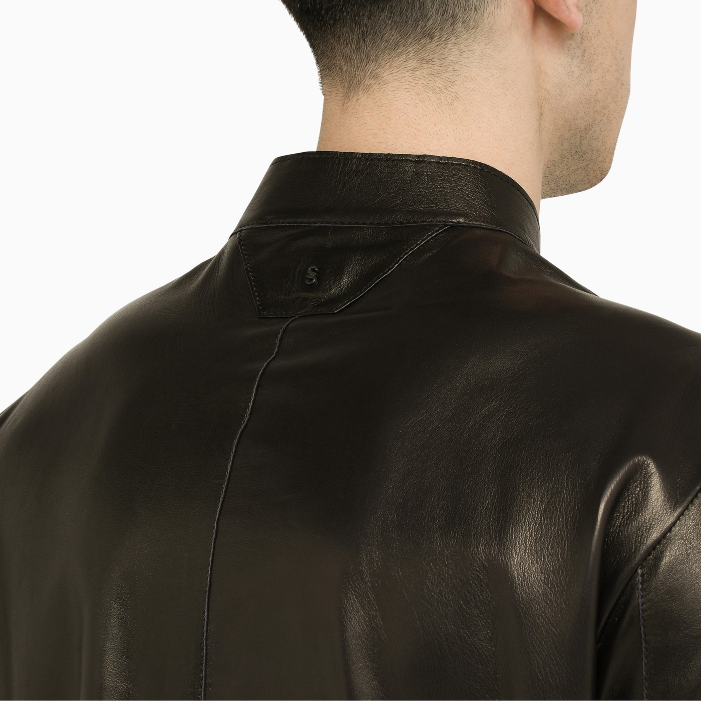 Salvatore Santoro Black slim leather jacket | TheDoubleF