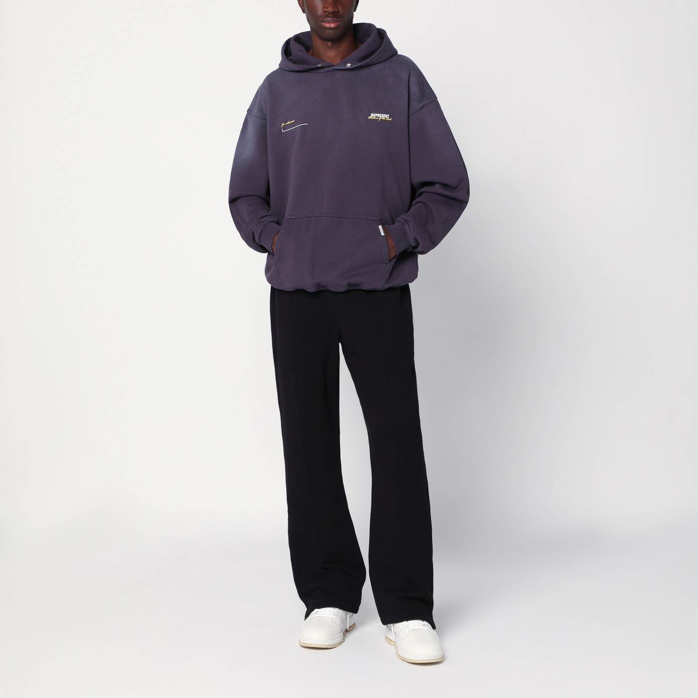 Represent Plum cotton hoodie with logo | TheDoubleF