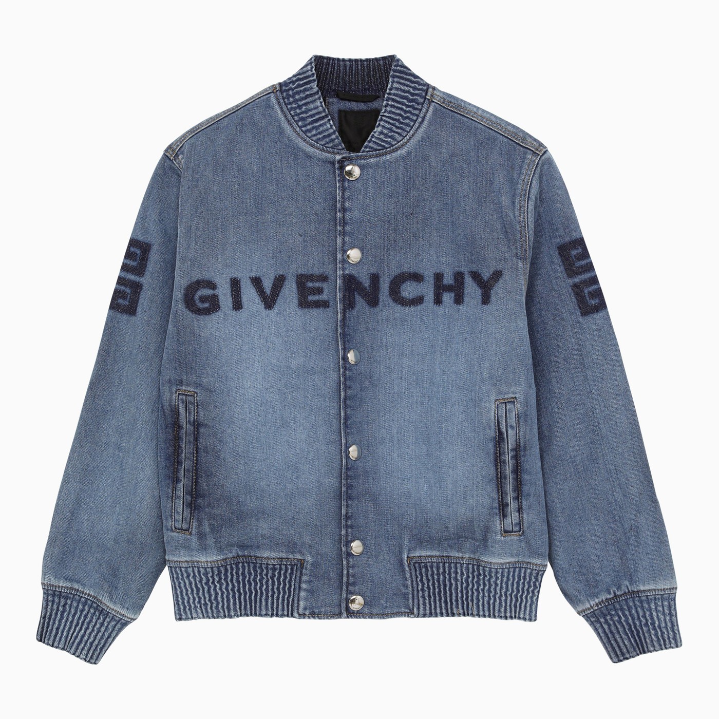Givenchy Denim bomber jacket with logo | TheDoubleF
