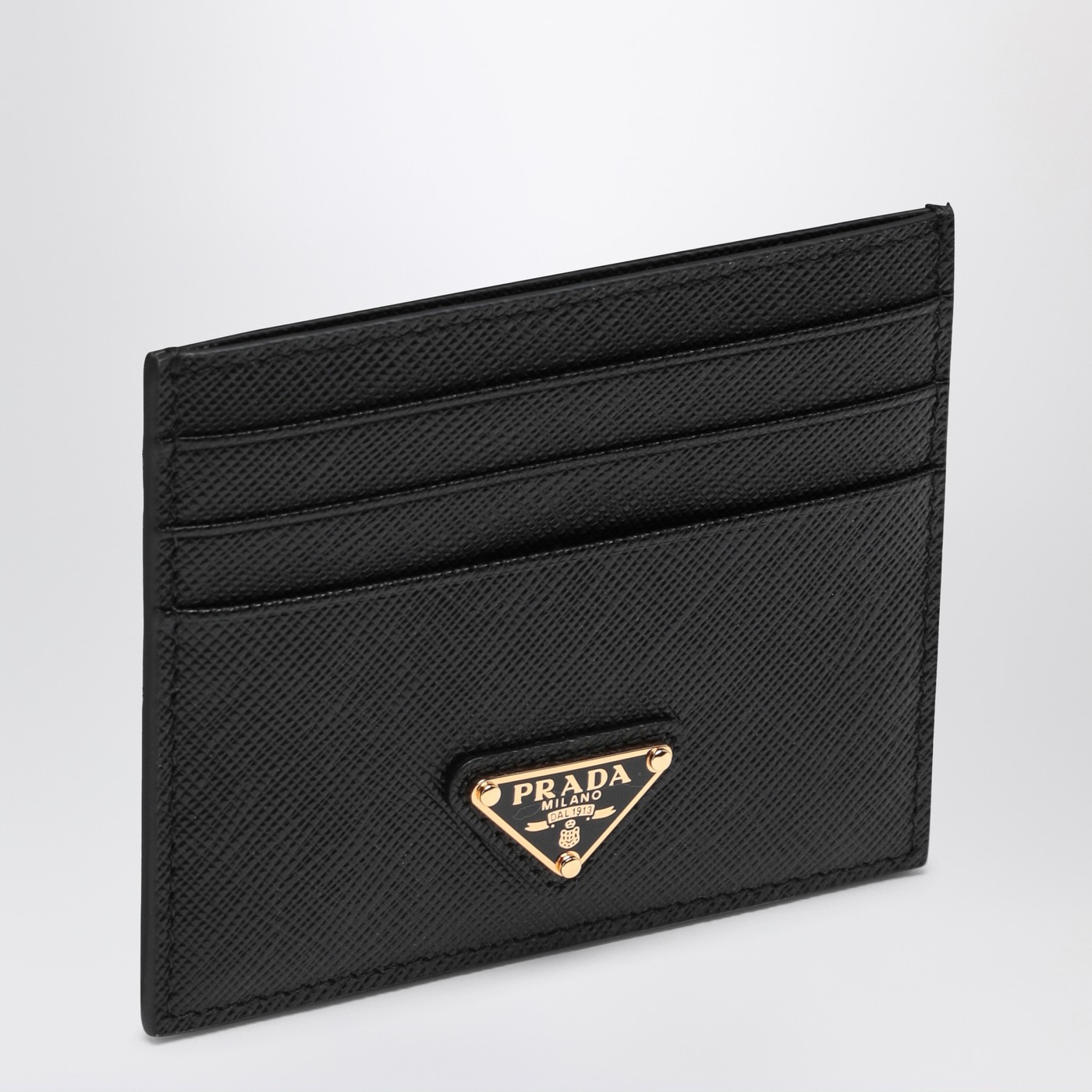 Prada Black card holder in Saffiano | TheDoubleF