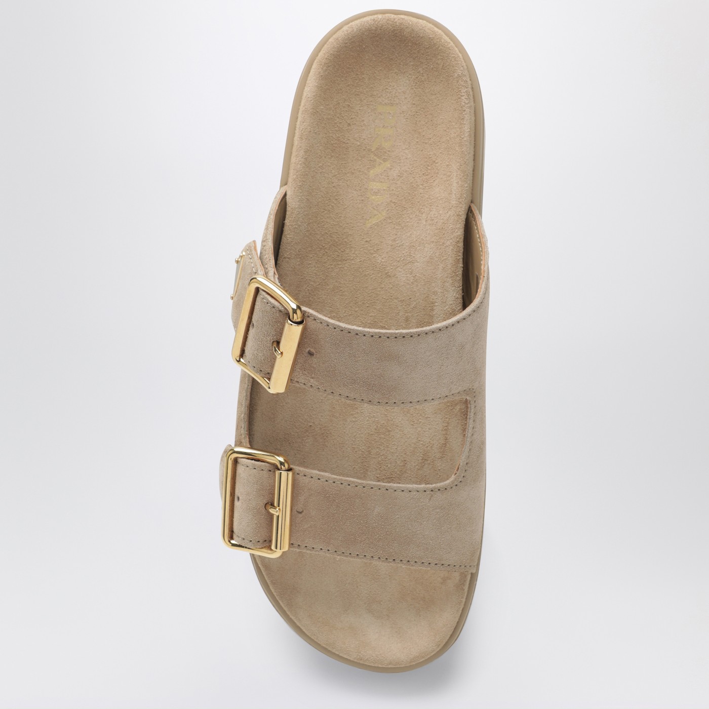 Prada Sandales en daim écru | TheDoubleF