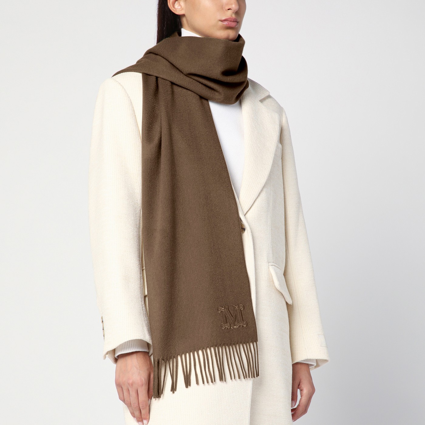 Max Mara Brown cashmere scarf | TheDoubleF