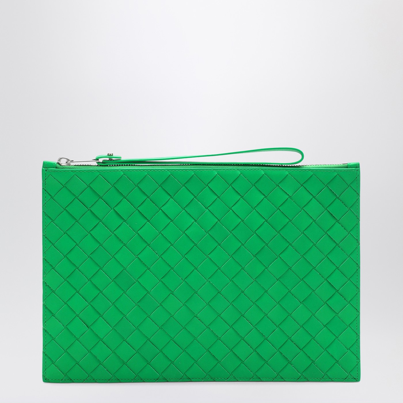 Bottega Veneta Pouch Parakeet green in Intrecciato | TheDoubleF