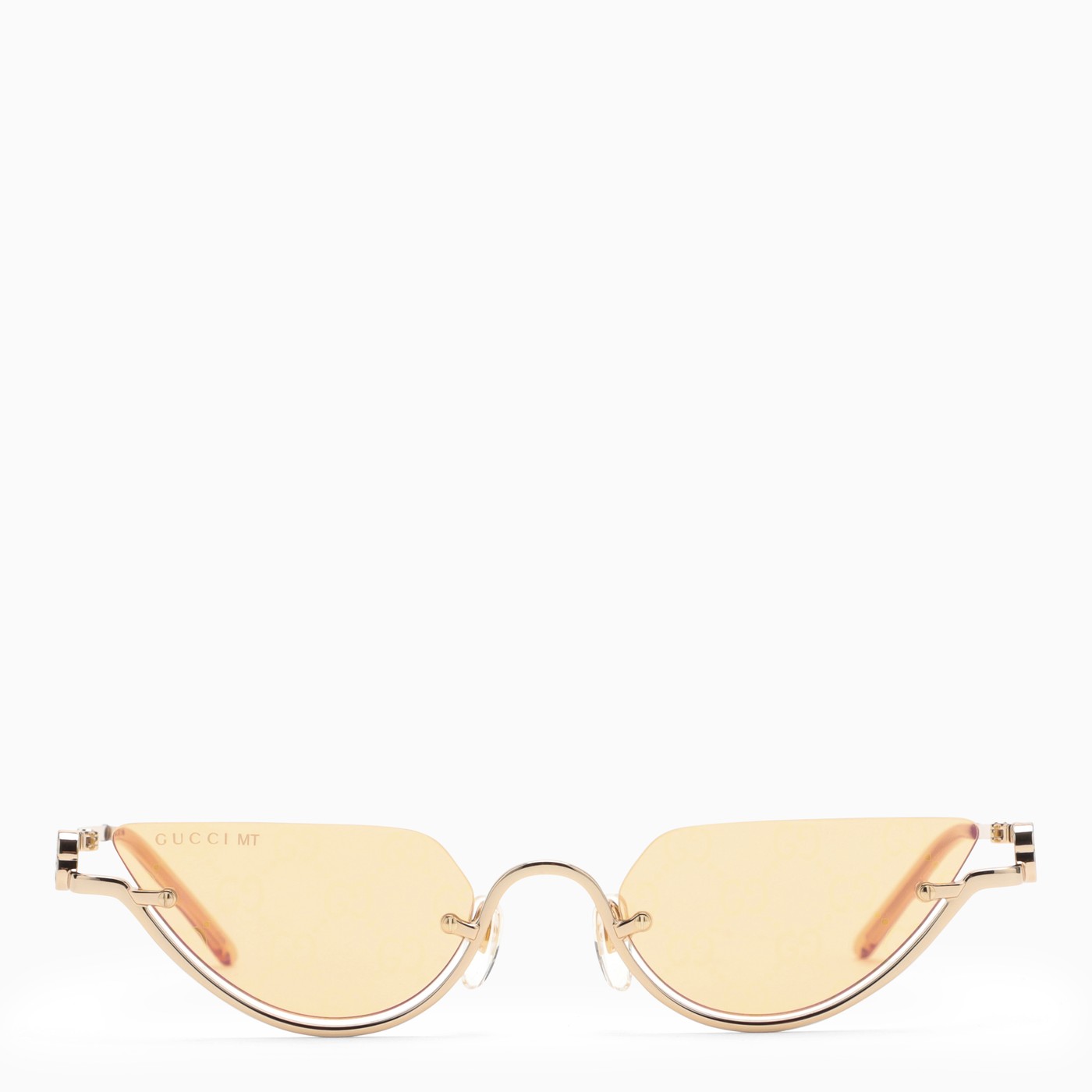 GUCCI Cat eye sunglasses gold and yellow | TheDoubleF