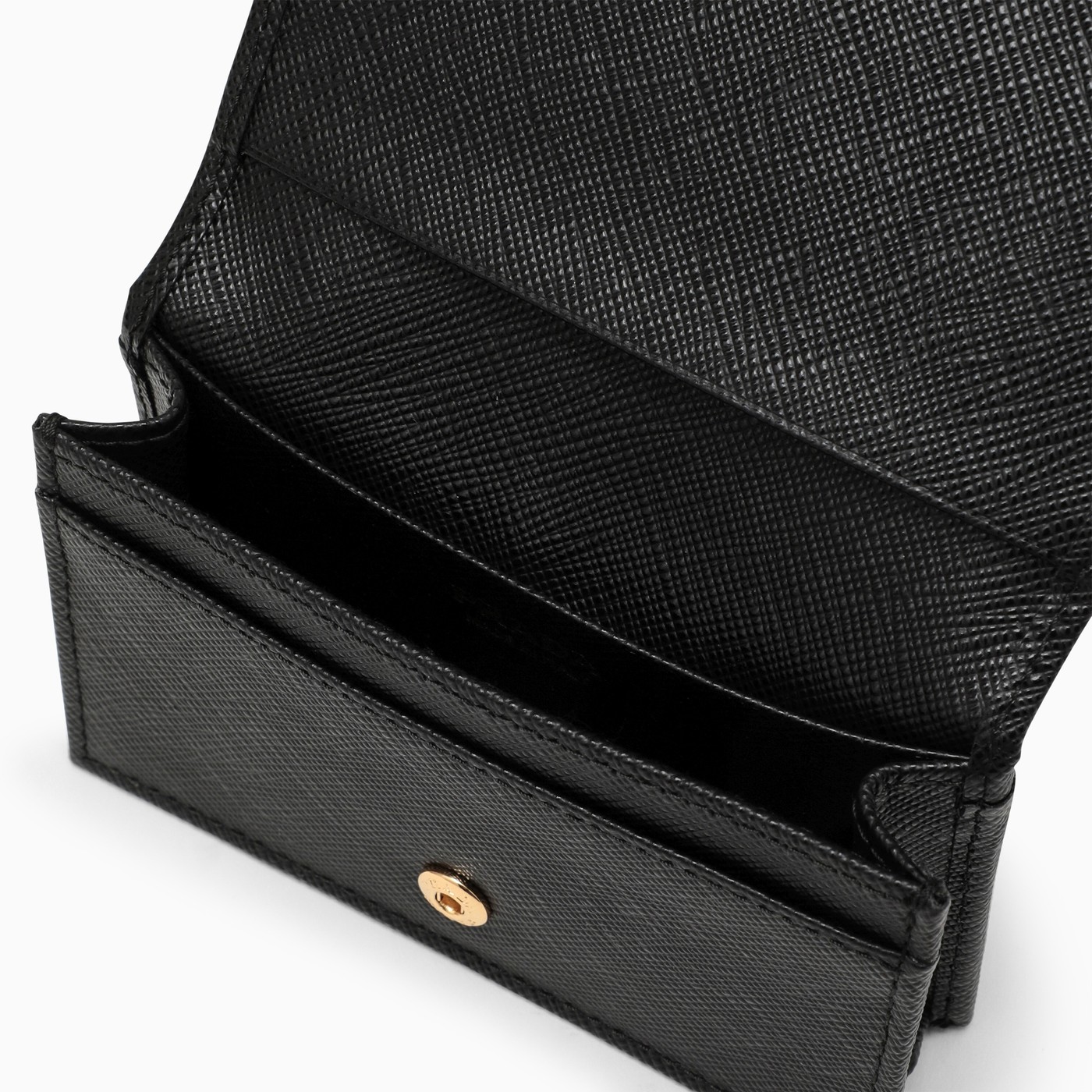 Prada Black Saffiano leather card case | TheDoubleF