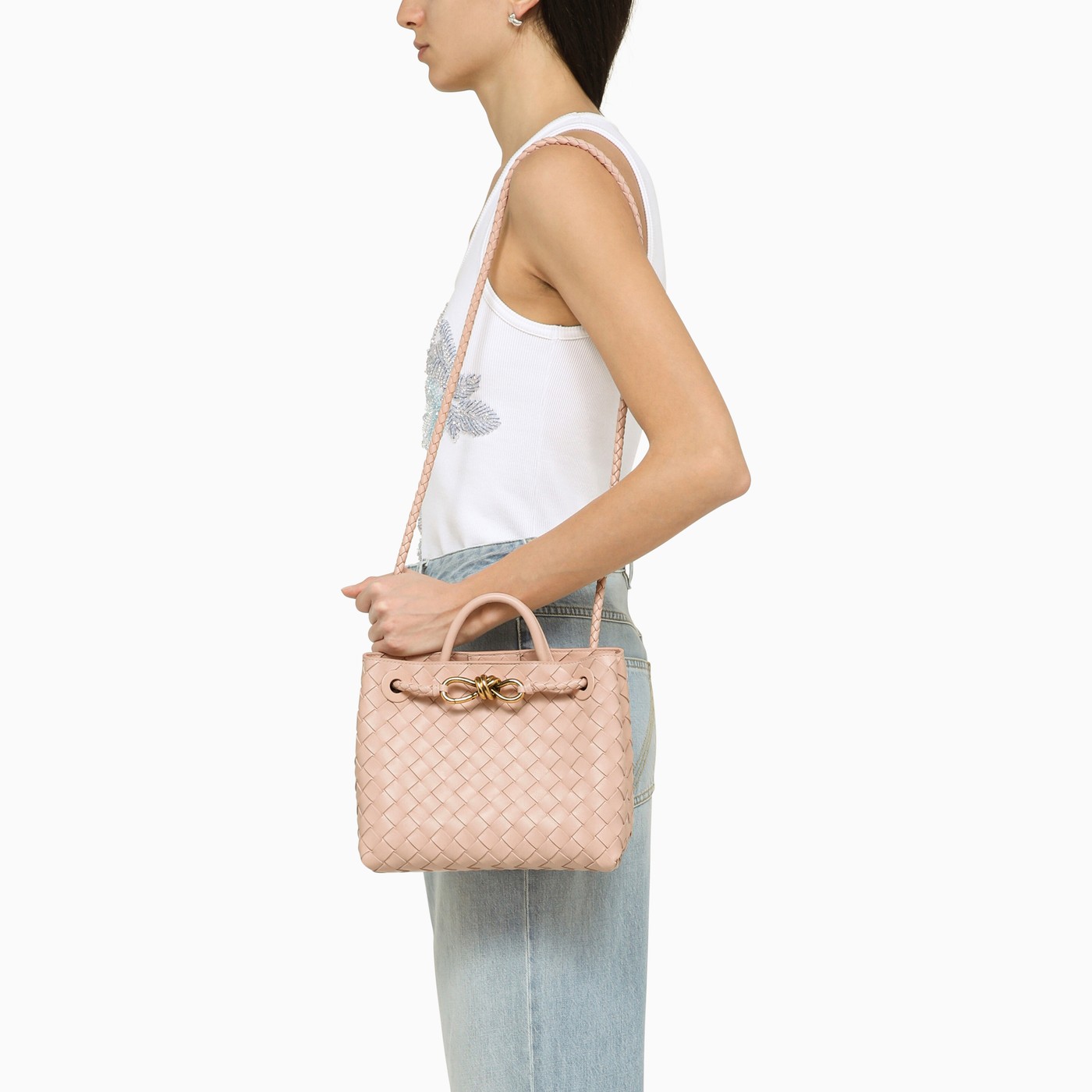 Bottega Veneta Andiamo light pink small bag | TheDoubleF
