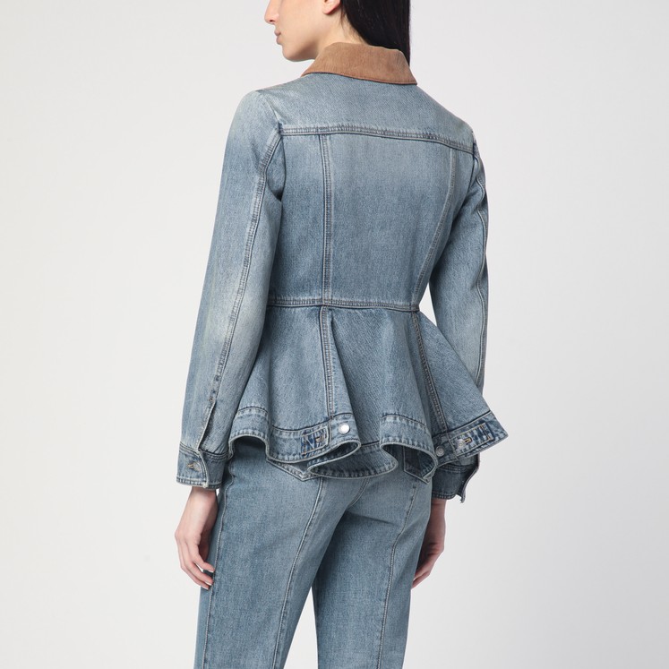 Palm Angels Denim jacket with jungle insert | TheDoubleF