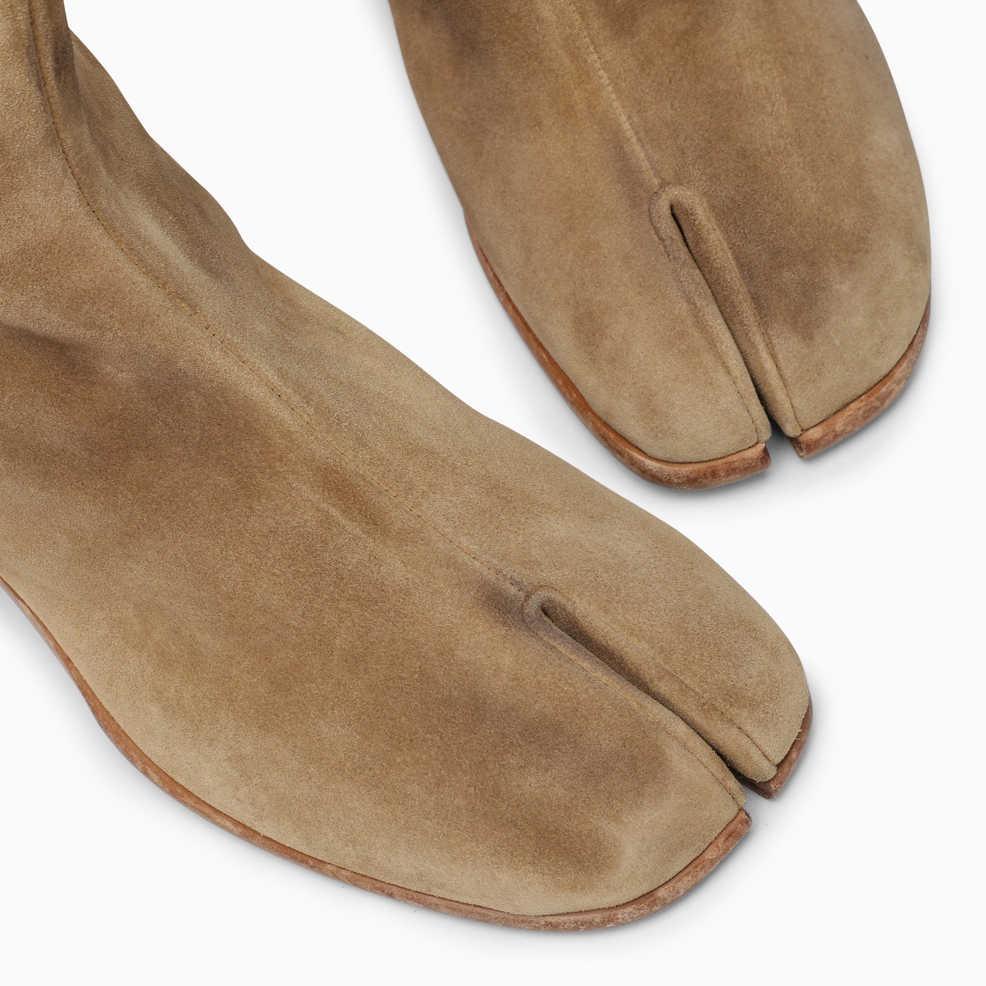 Maison Margiela Beige suede Tabi boot | TheDoubleF