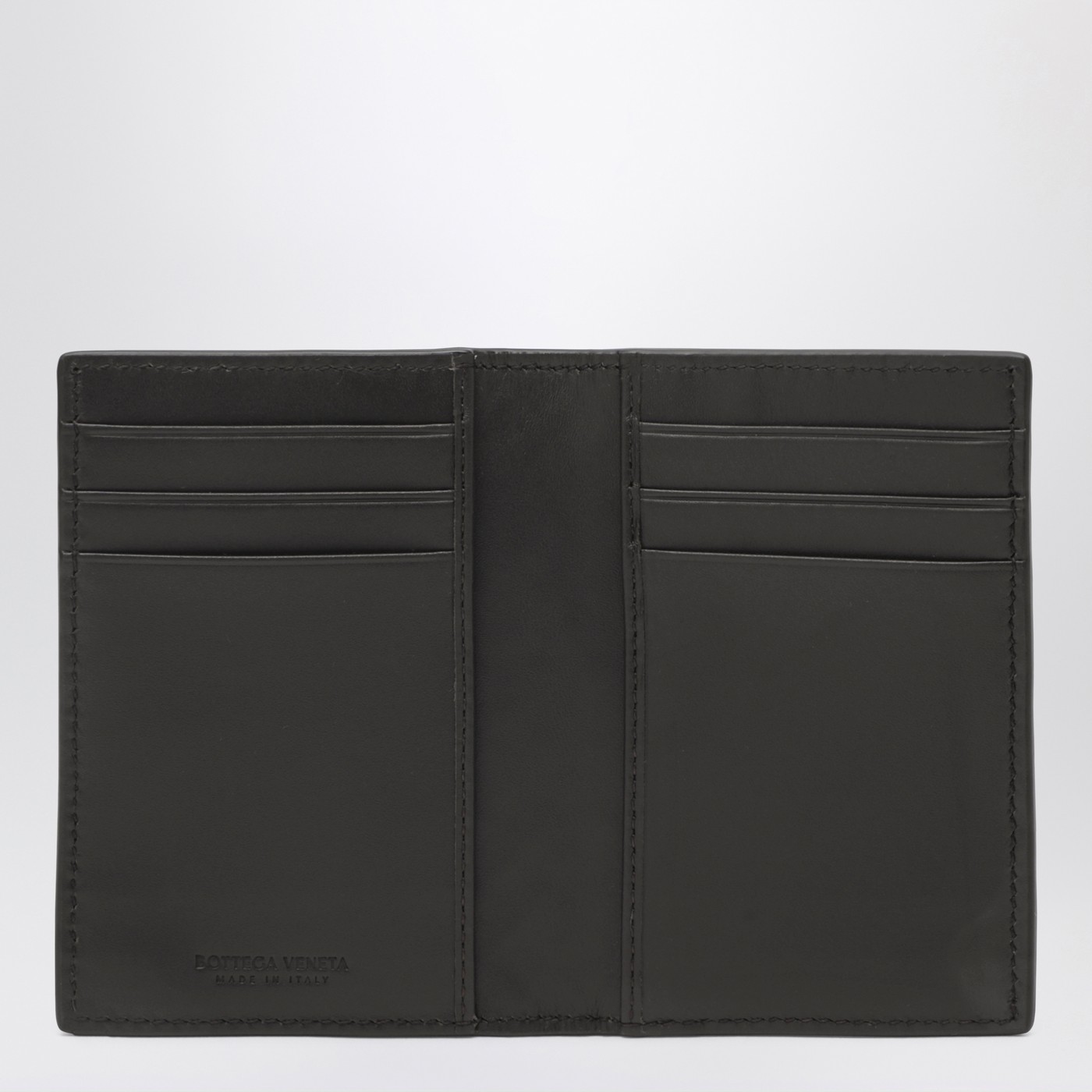 Bottega Veneta Brown vertical bi-fold Intrecciato wallet | TheDoubleF