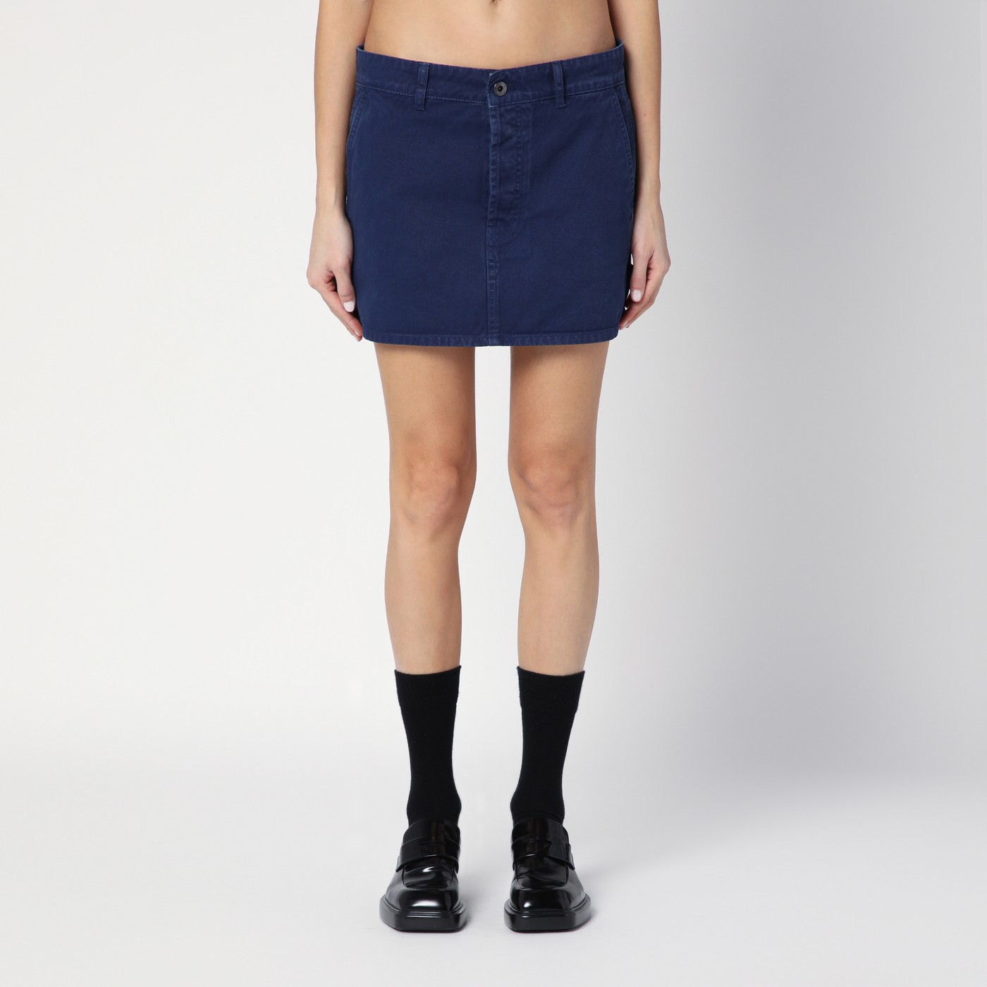 Miu Miu Indigo blue denim mini skirt | TheDoubleF