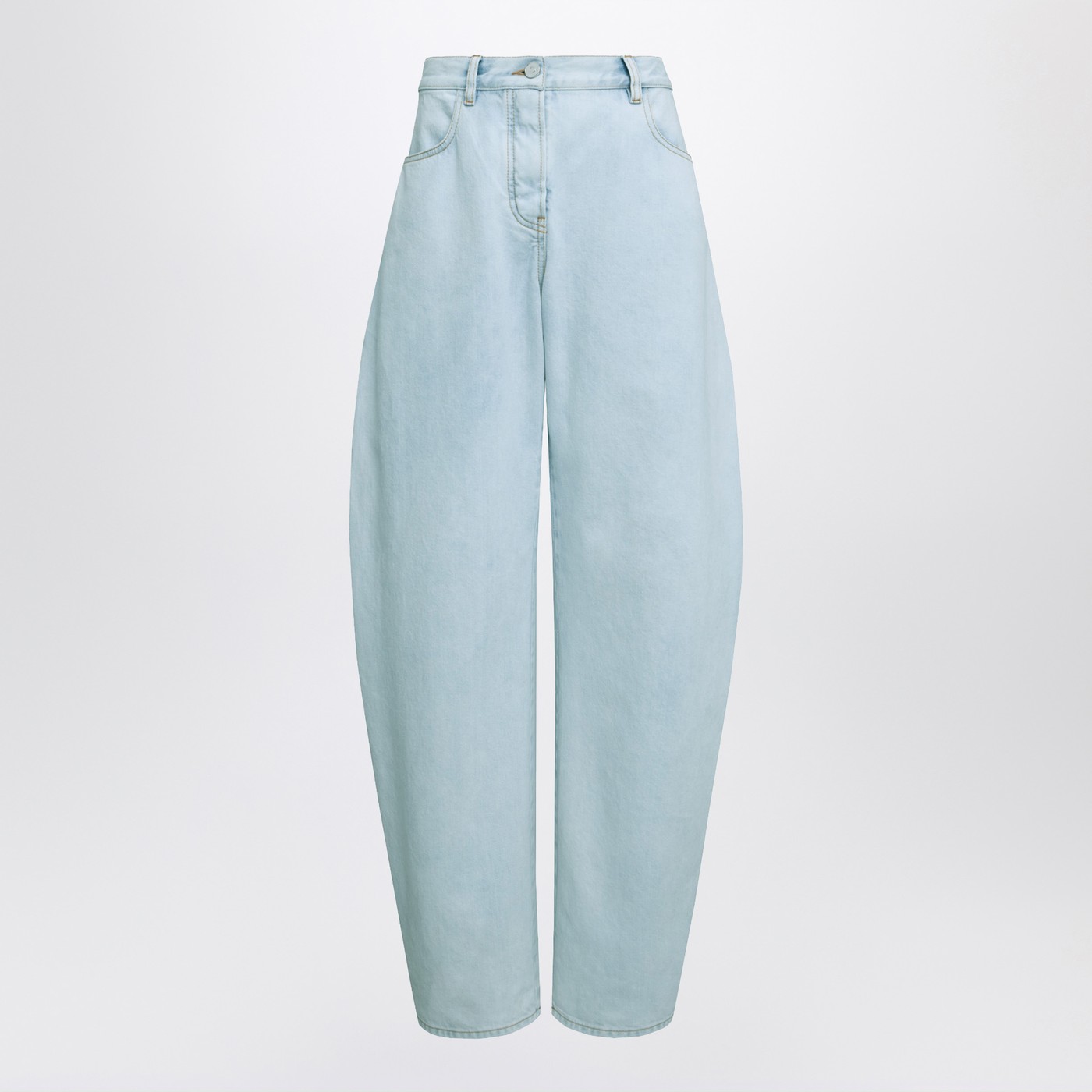 Alaïa Rounded jeans in ice denim | TheDoubleF