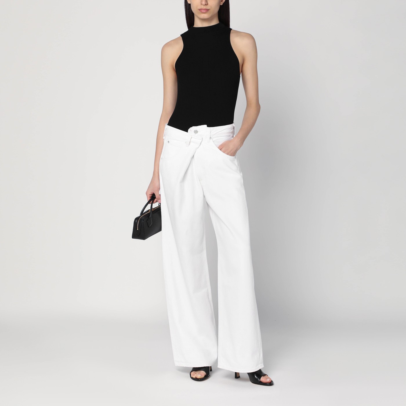 AGOLDE Wide Vana Fold white jeans | TheDoubleF