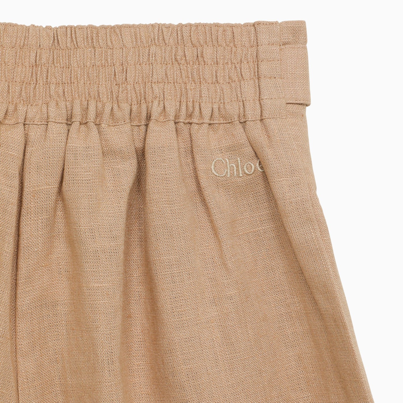 Chloé Ivory linen trousers with bow | TheDoubleF
