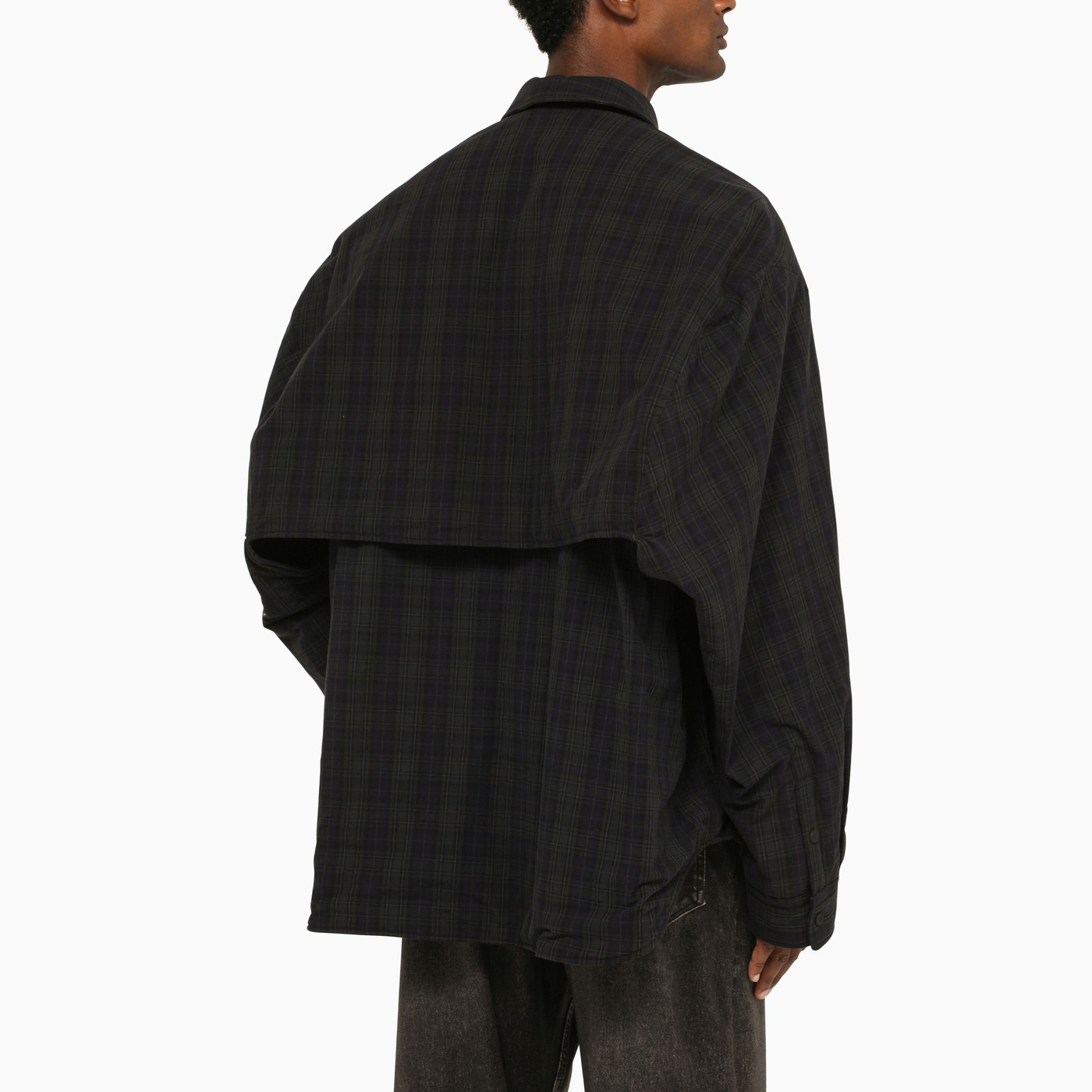 Balenciaga Checked shirt with removable sleeves | TheDoubleF