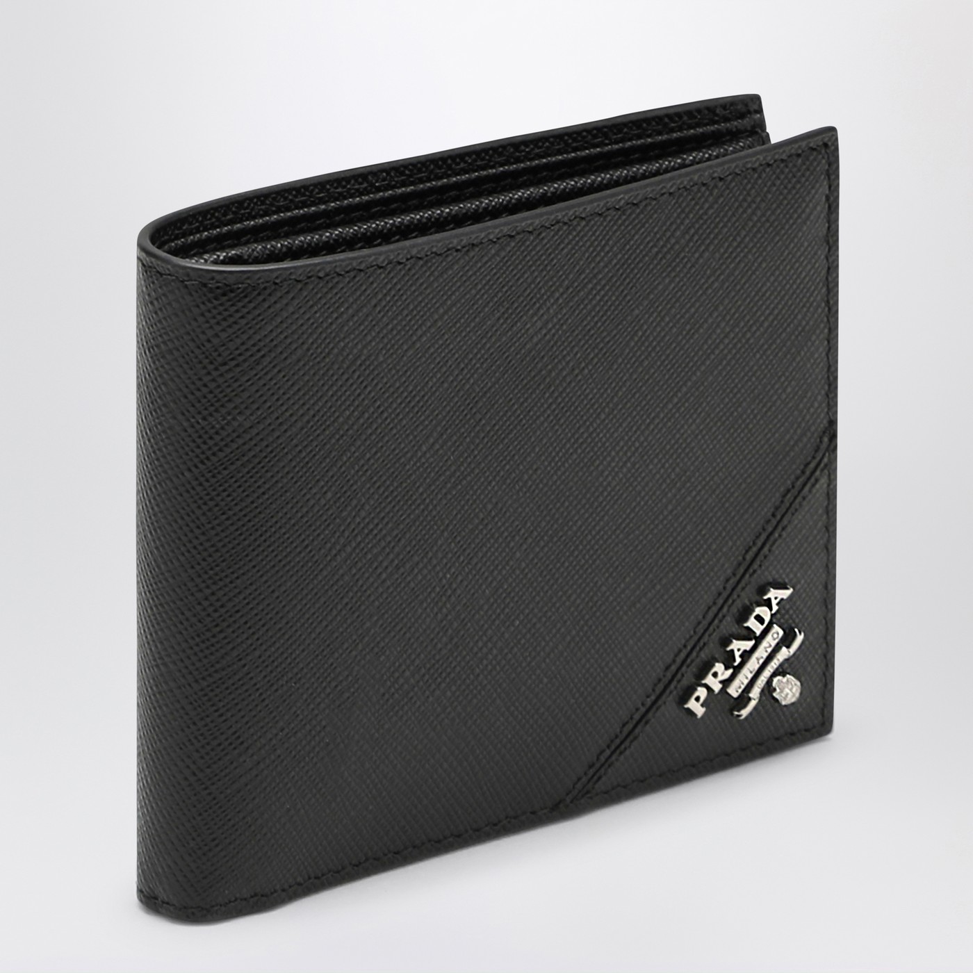 Prada Black horizontal wallet with logo | TheDoubleF