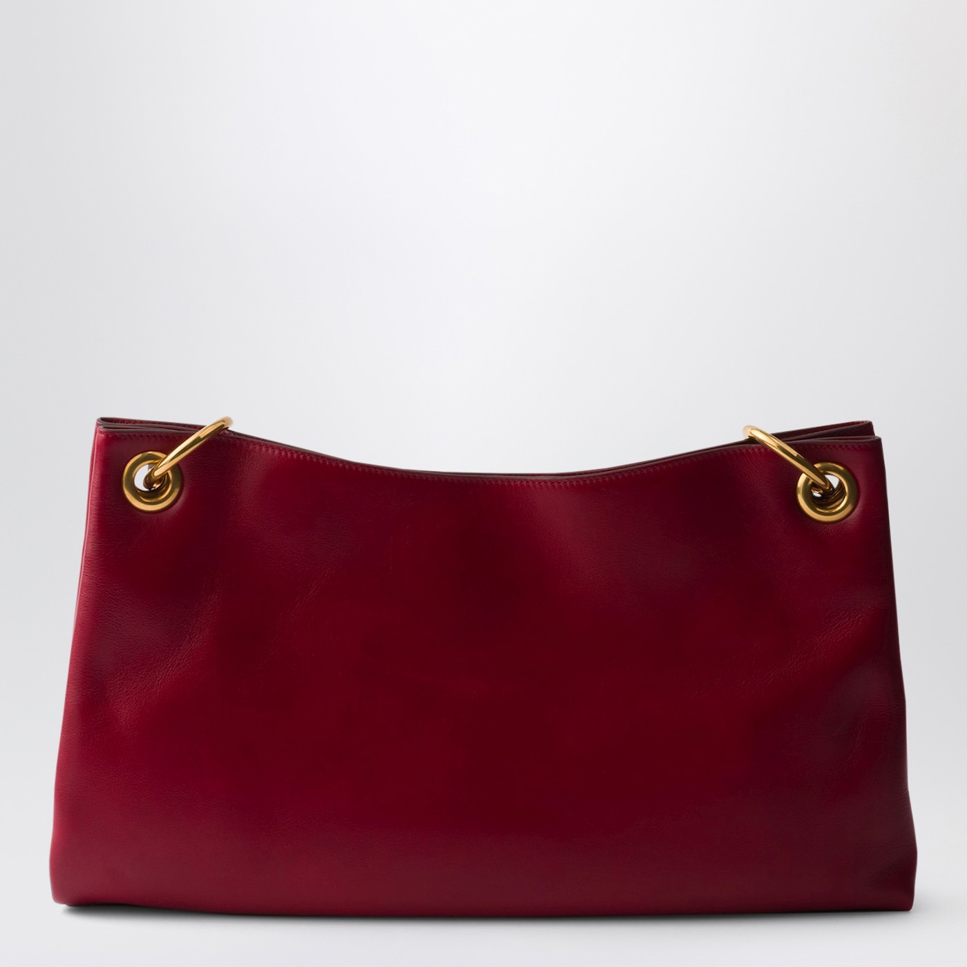 Prada Sac à épaule Prada Etude large en cuir couleur rubis | TheDoubleF