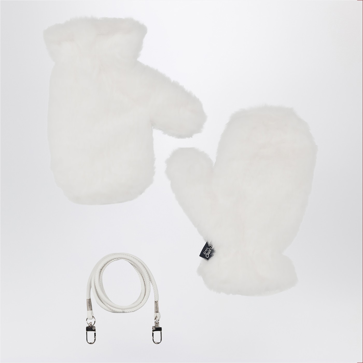 MC2 Saint Barth Fluffy white Muffy gloves | TheDoubleF