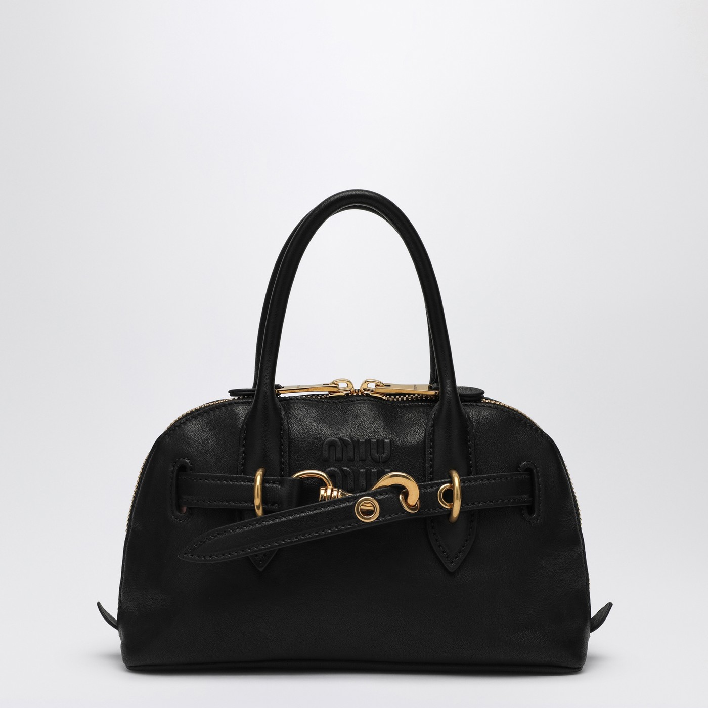 Miu Miu Black Nappa leather Aventure Bag | TheDoubleF