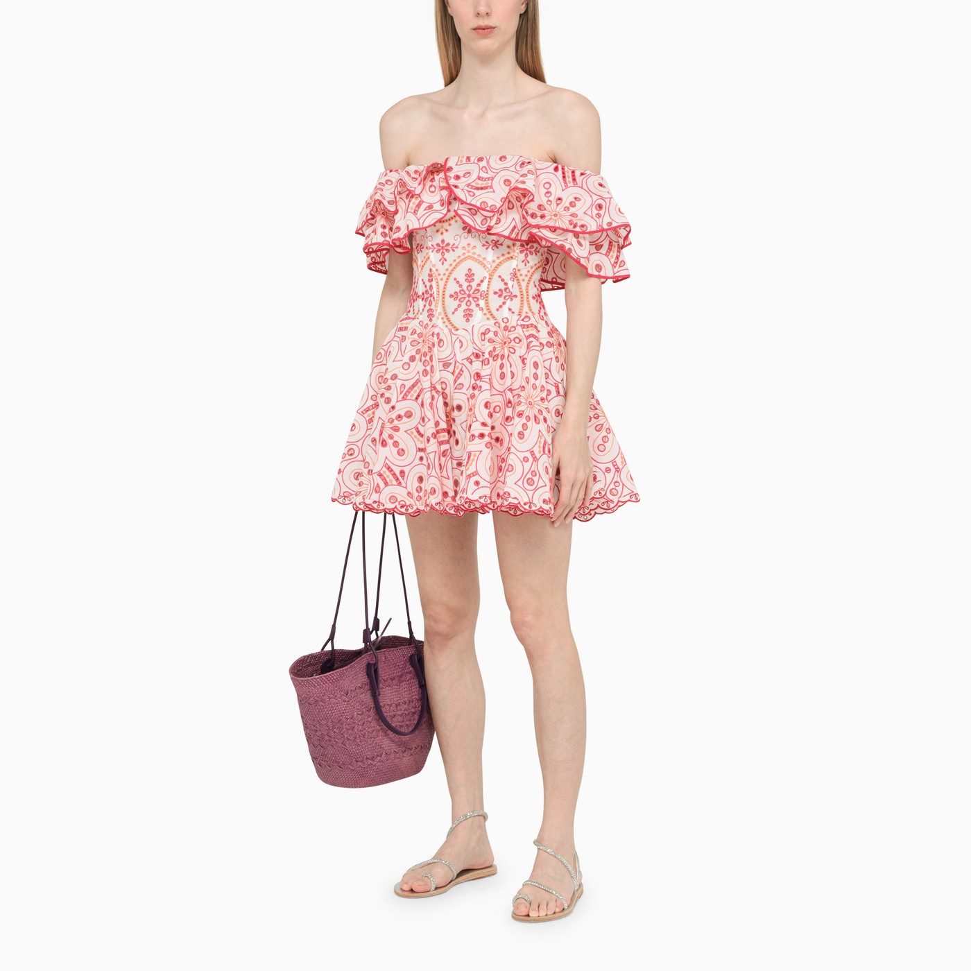 Charo Ruiz Dahlia orange/white dress | TheDoubleF