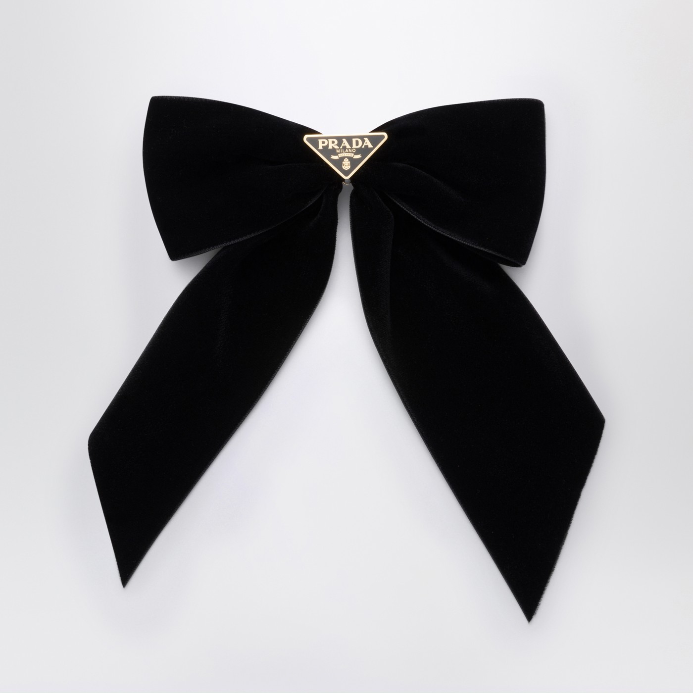 Prada Black velvet hair clip | TheDoubleF