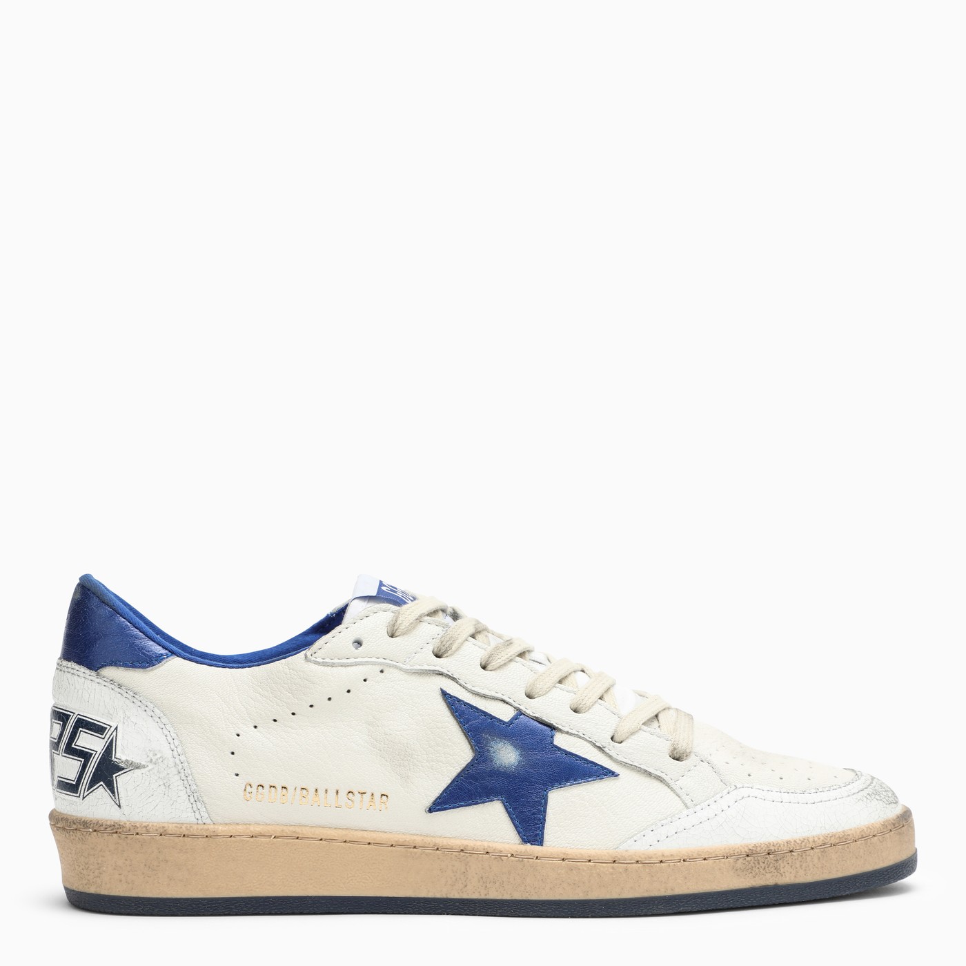 Golden Goose White/metallic blue Ballstar sneakers | TheDoubleF