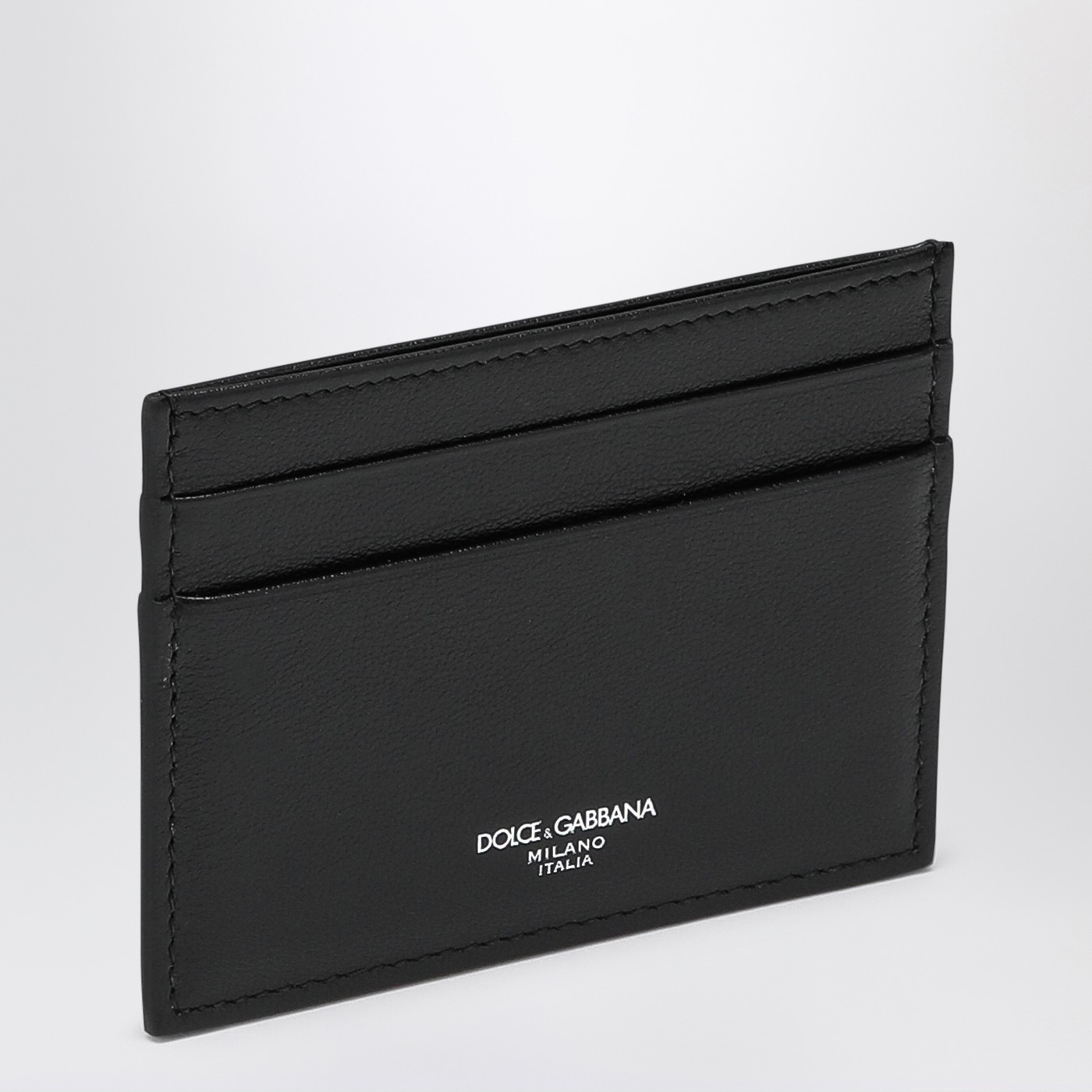 Dolce&Gabbana Black leather credit card holder with logo | TheDoubleF