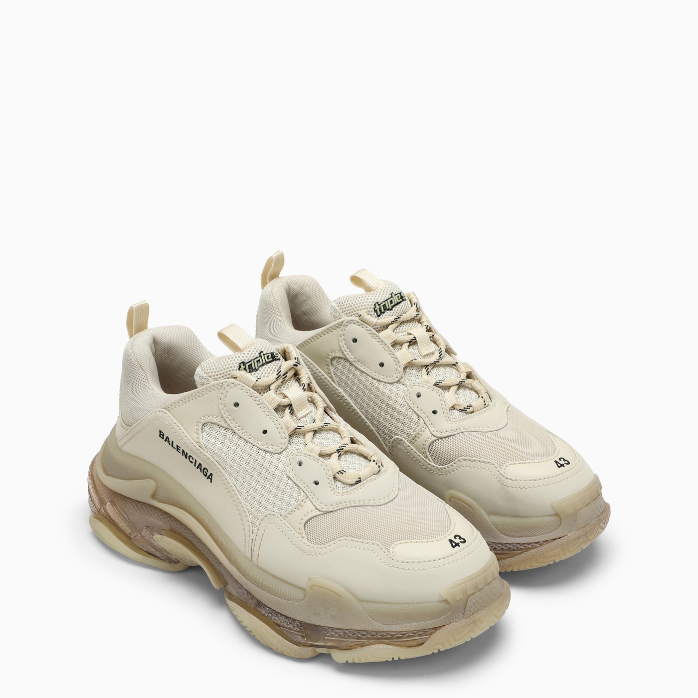 Balenciaga Triple S Clear Sole ivory trainer | TheDoubleF
