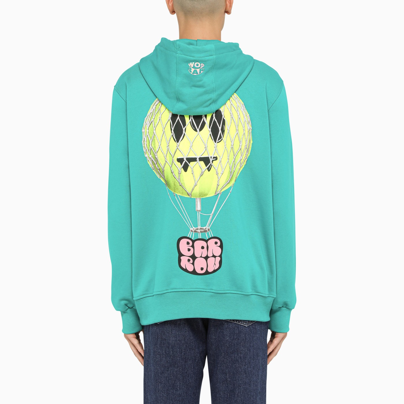 Barrow Emerald green Smile balloon hoodie | TheDoubleF