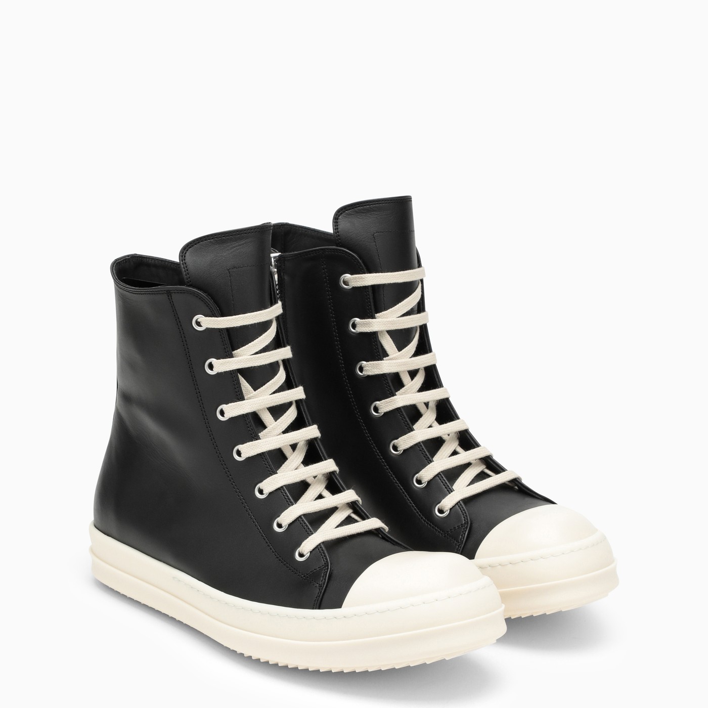 Rick Owens Luxor black/milk high trainer | TheDoubleF