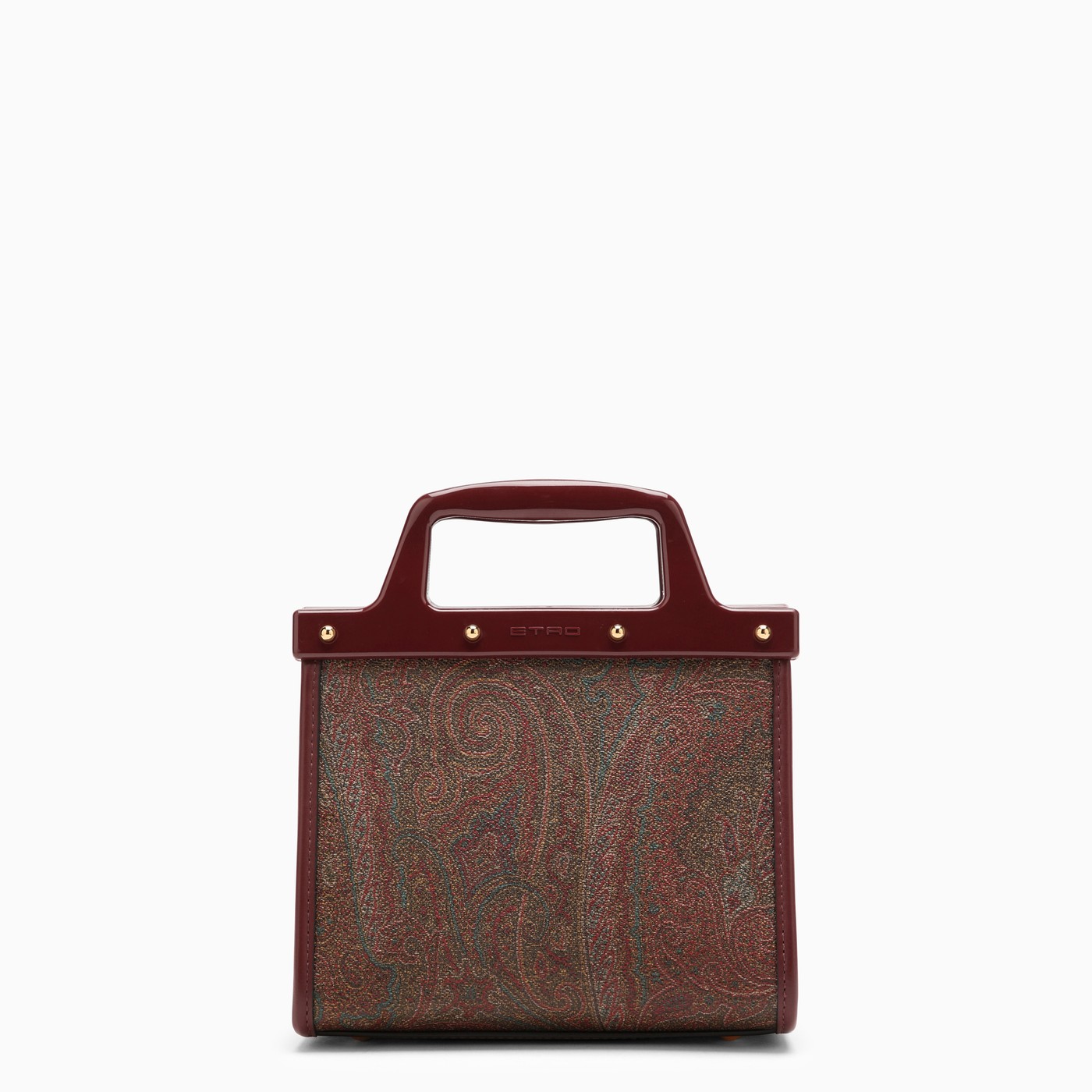ETRO Love Trotter small burgundy bag with jacquard pattern | TheDoubleF