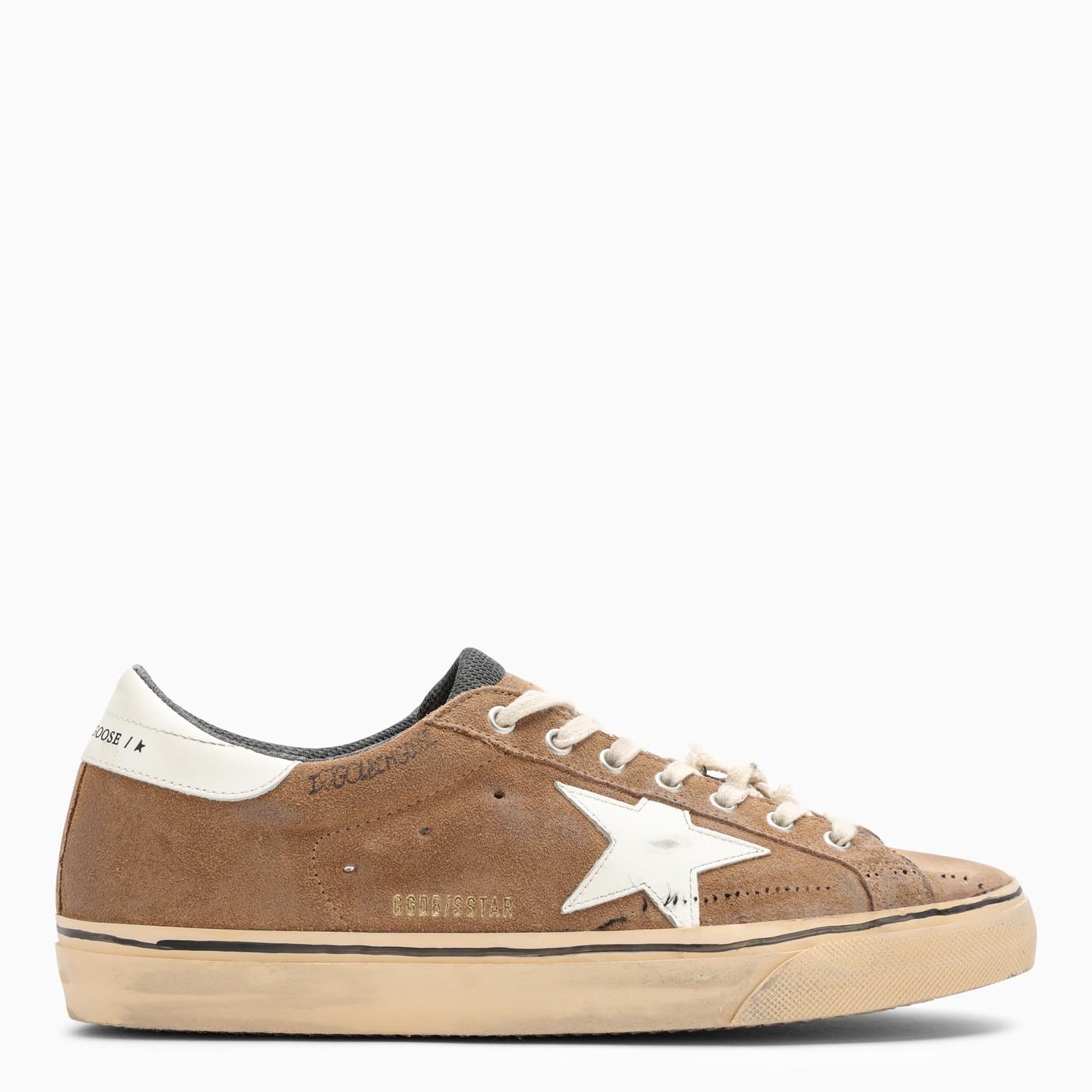 Golden Goose Tobacco/white Super-Star trainer | TheDoubleF