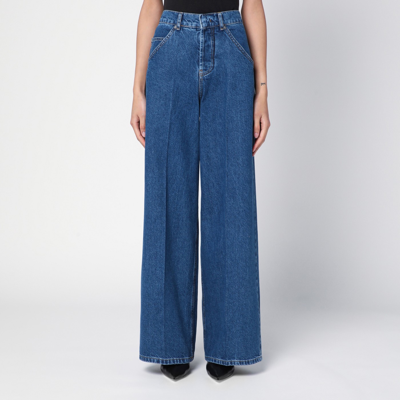 Philosophy Blue wide denim jeans | TheDoubleF