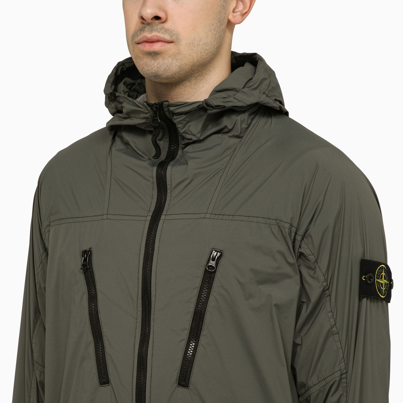 Stone Island Moss-coloured logo packable jacket | TheDoubleF